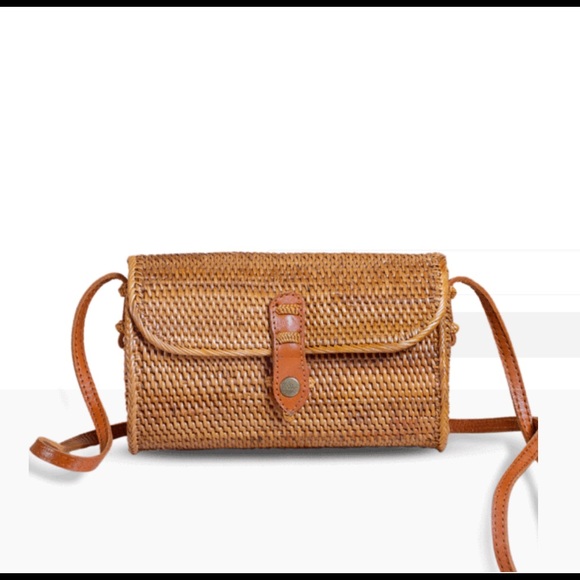 Bags | Rectangular Rattan Crossbody Bag | Poshmark